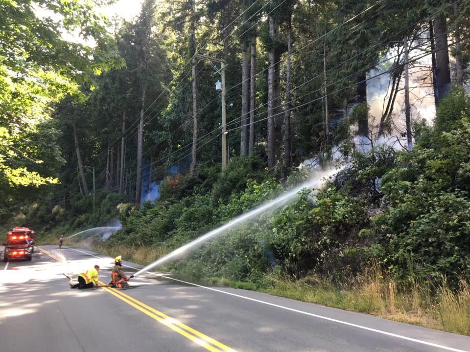 Metchosin Fire Department Chief posts photos of crews fighting Sooke ...