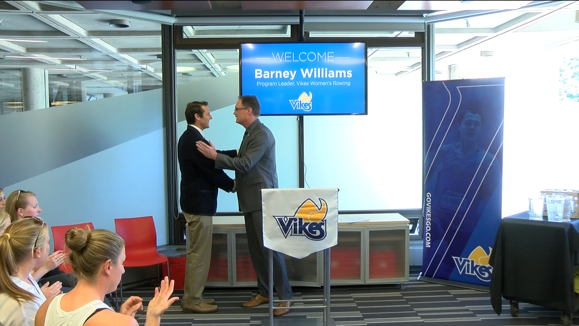 Vikes introduce Barney Williams as new women's rowing head coach