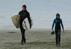 Prime Minister Justin Trudeau spotted catching waves in Tofino