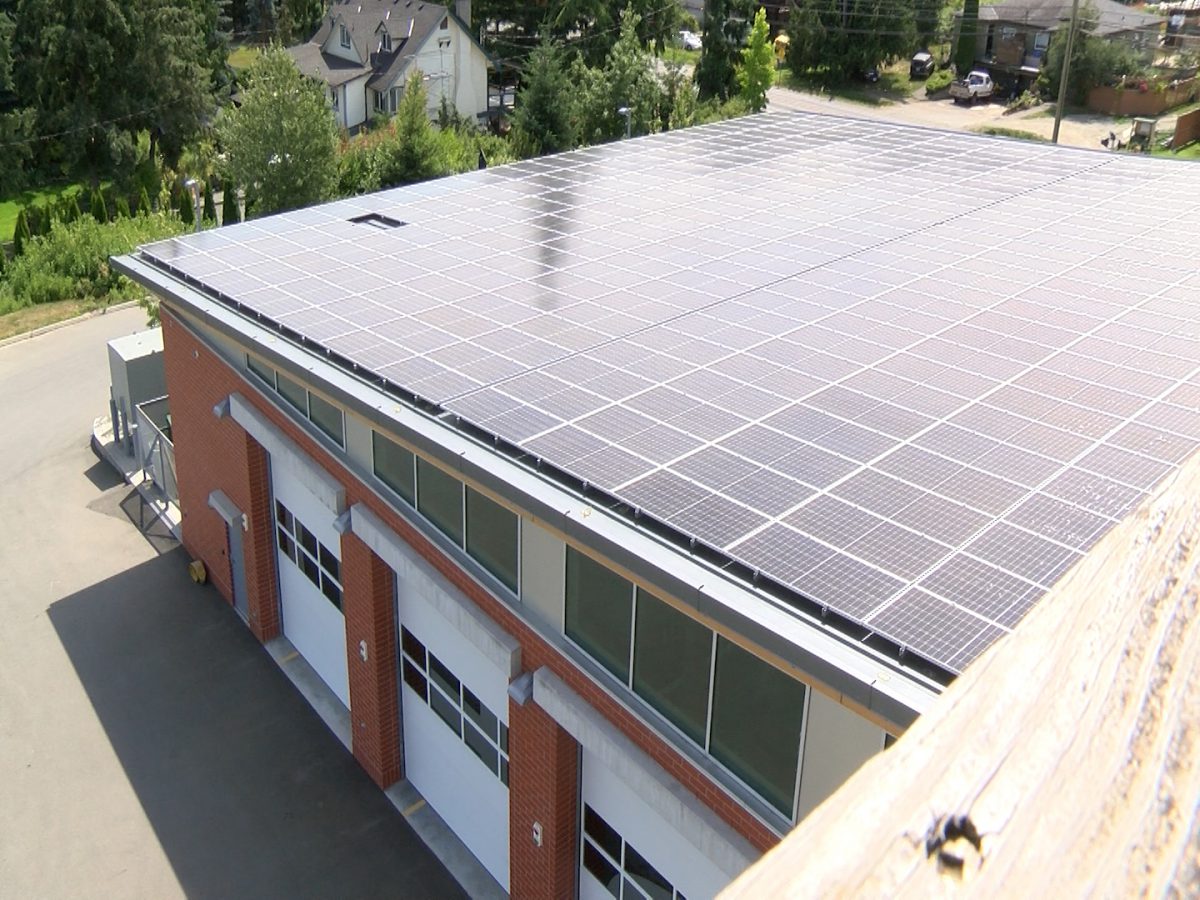 360 new solar panels installed at Central Saanich fire hall