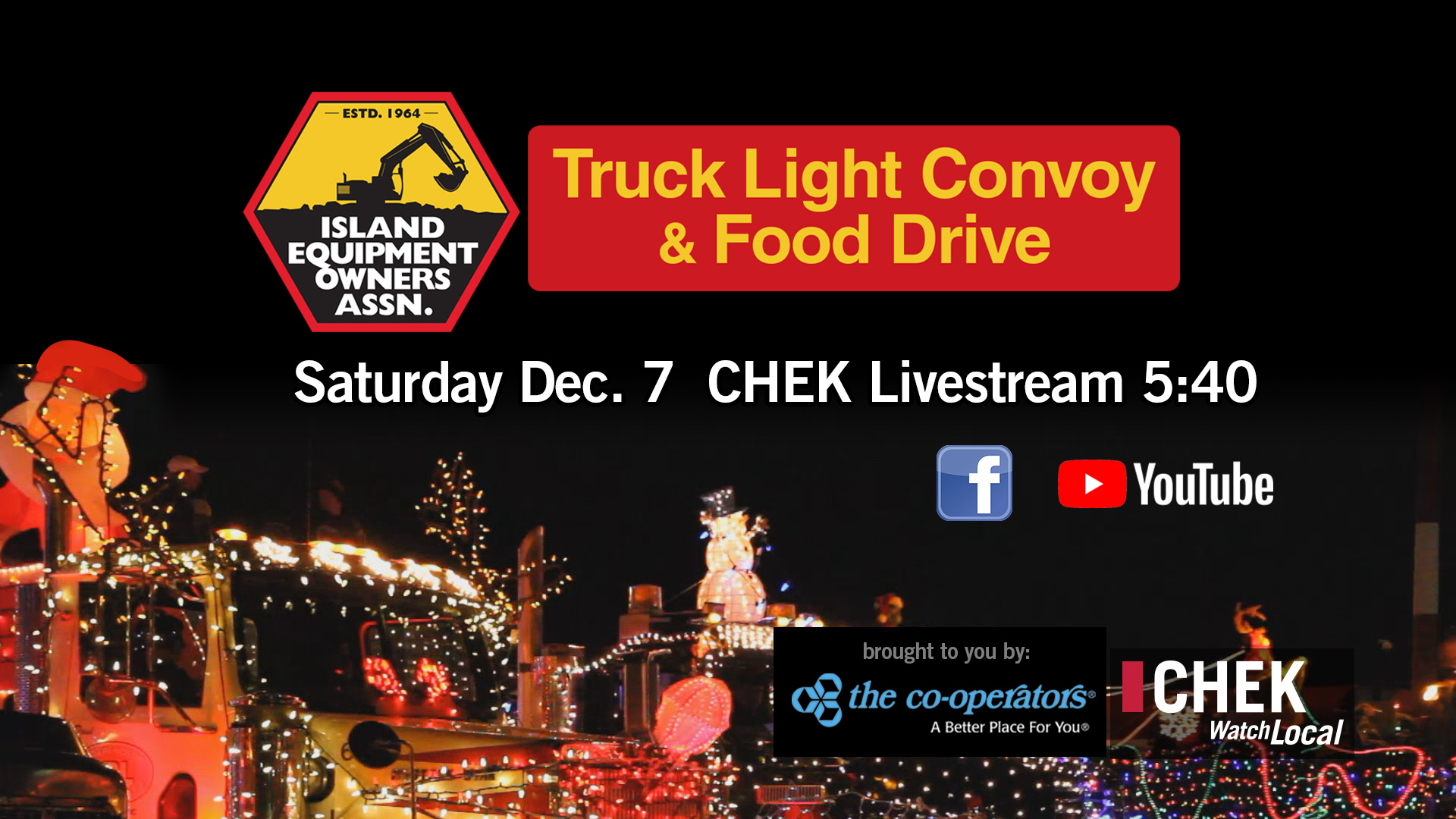 Big rigs getting ready for Victoria's popular lighted truck parade