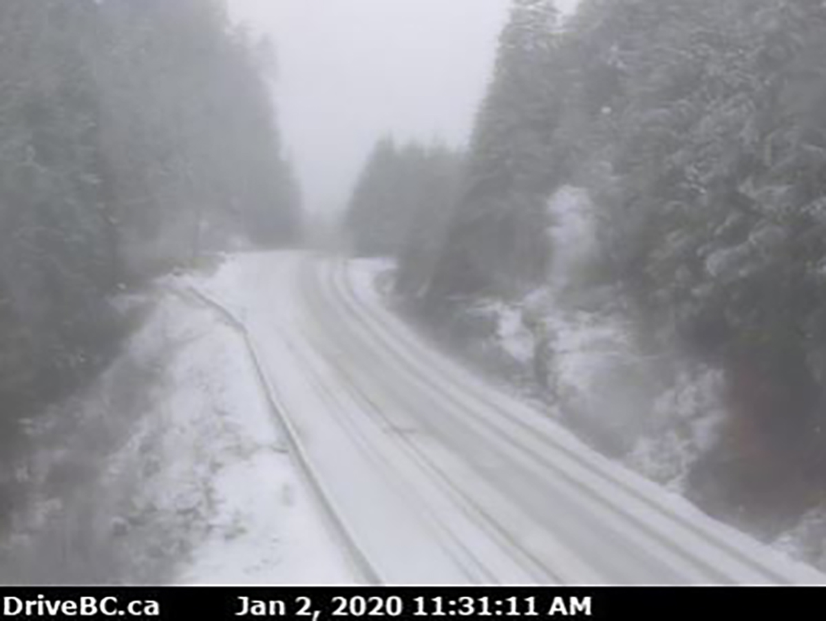 Winter storm brings snow to parts of Vancouver Island
