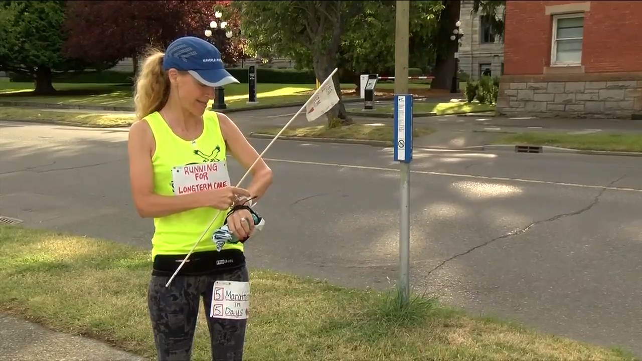 CHEK Upside: Victoria woman attempting 5 marathons in 5 days for charity