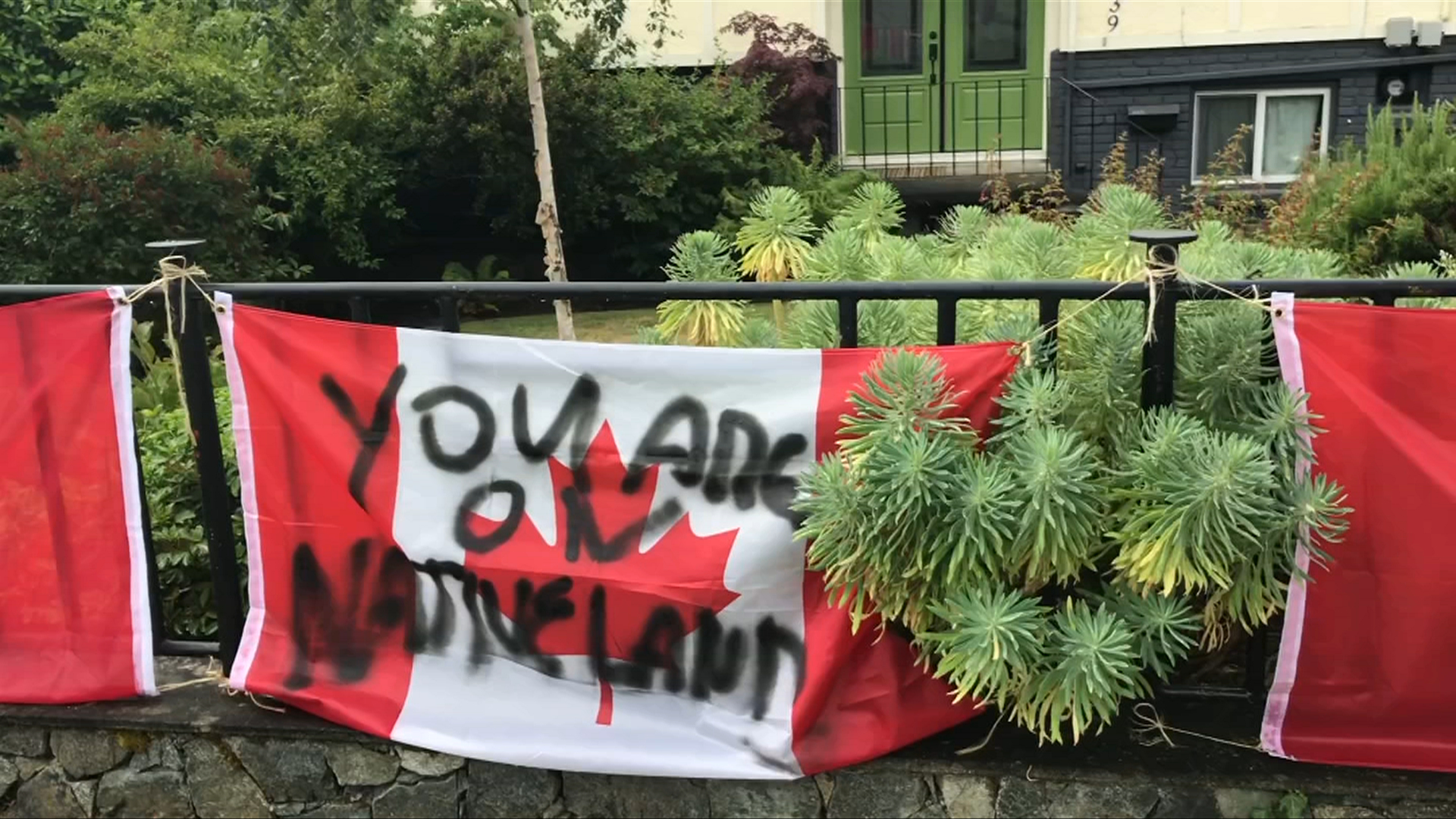 Victoria resident finds 15 Canadian flags defaced
