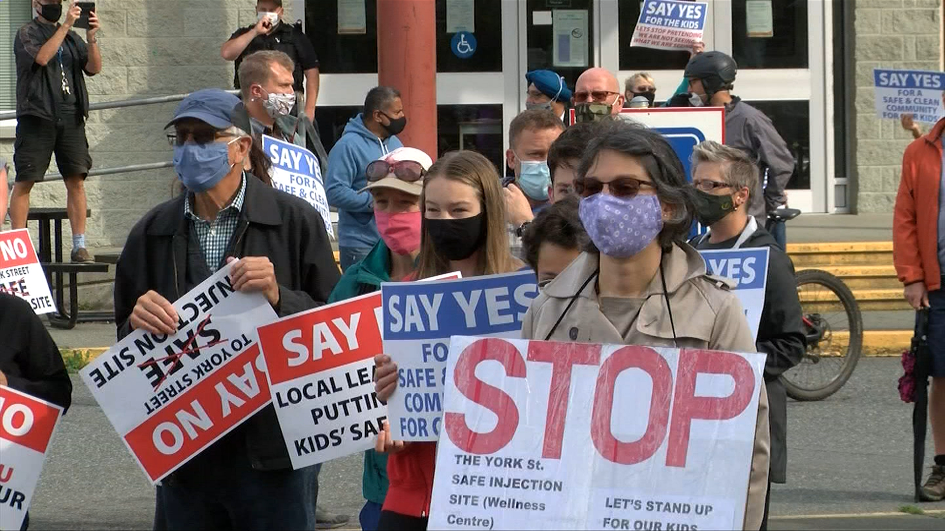 Hundreds protest against planned safe injection site located near ...