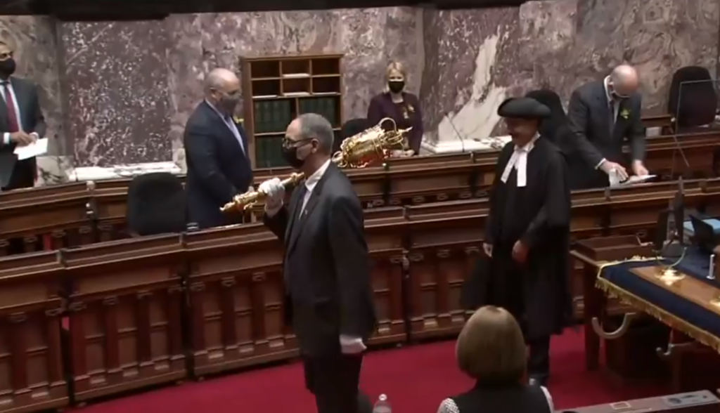 It's the case of the mace, and why the alarm protecting it was disabled