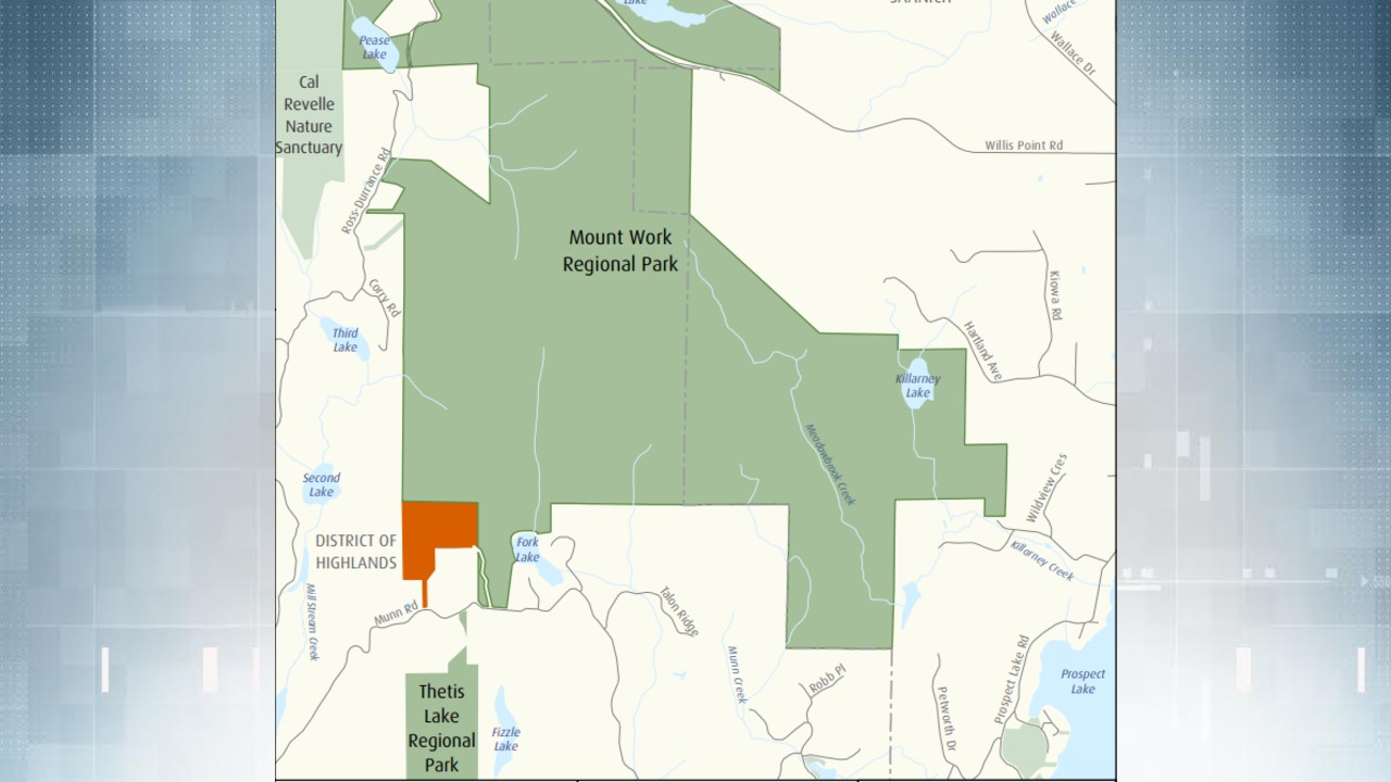 CRD acquires land addition to Mount Work Regional Park