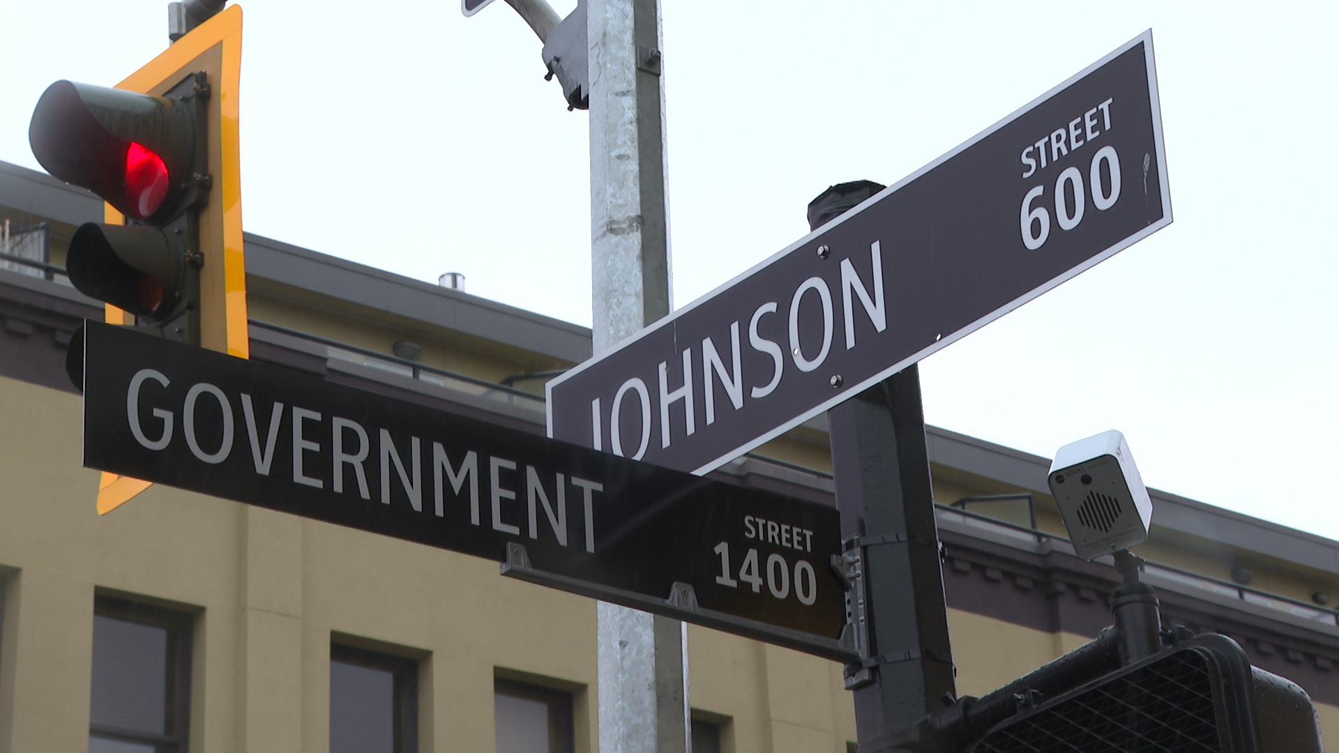 Downtown Victoria street signs with bastion icon being replaced over ...