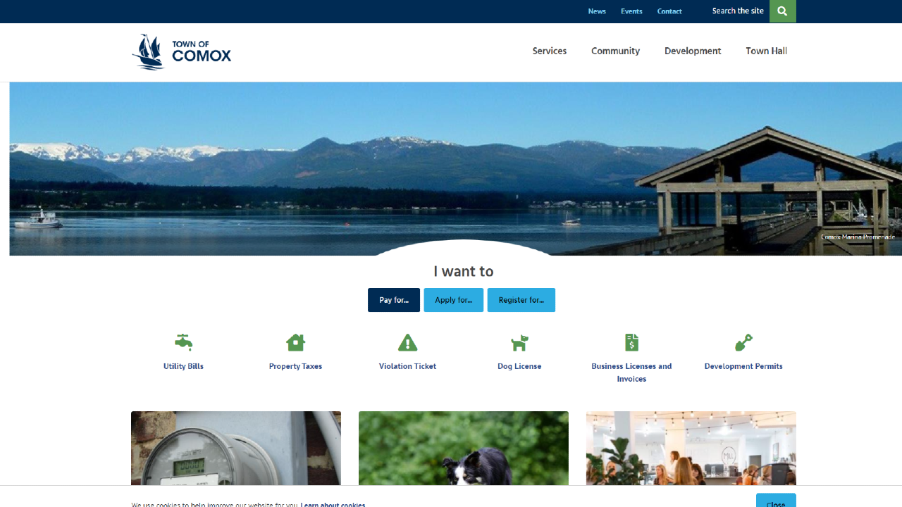 Town of Comox unveils redesigned website