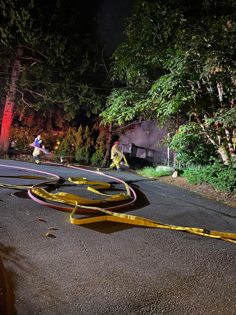 Caravan fire doused by Central Saanich fire department