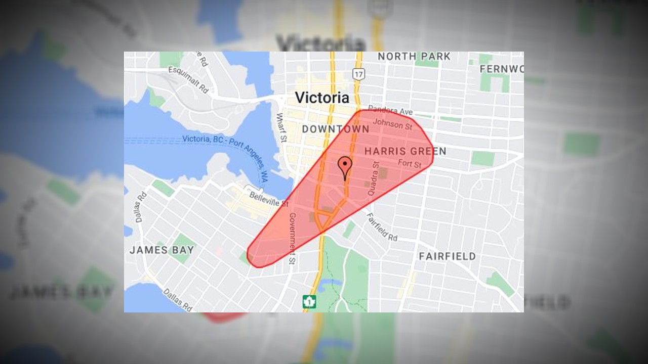 Tuesday outage left around 1,800 people without power in downtown Victoria