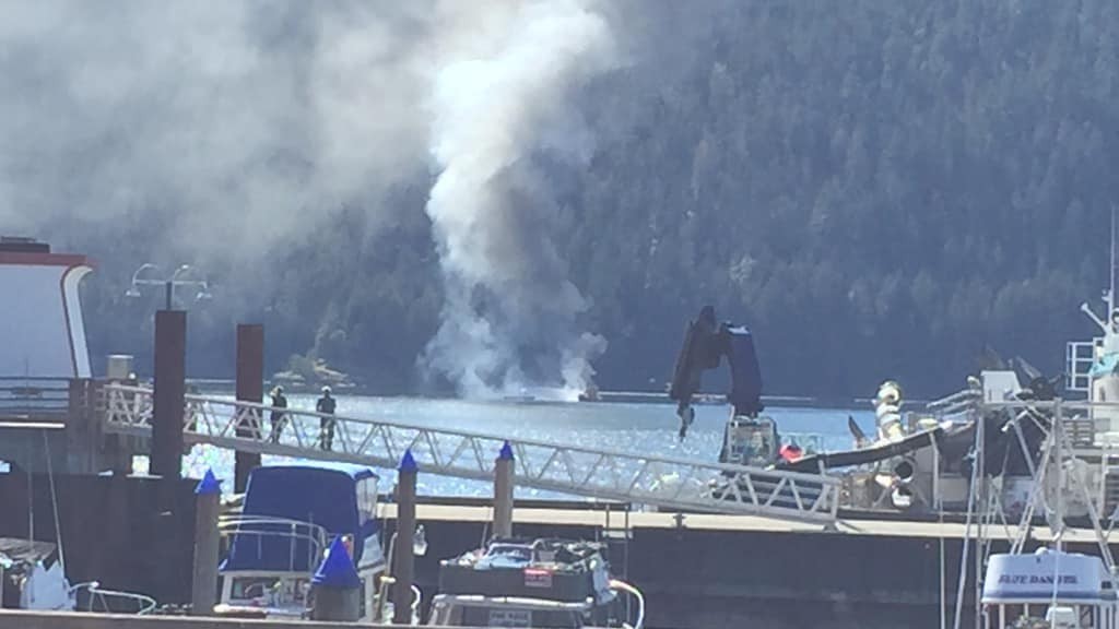 Port Alberni Fire extinguish vessel fire, one person brought to hospital