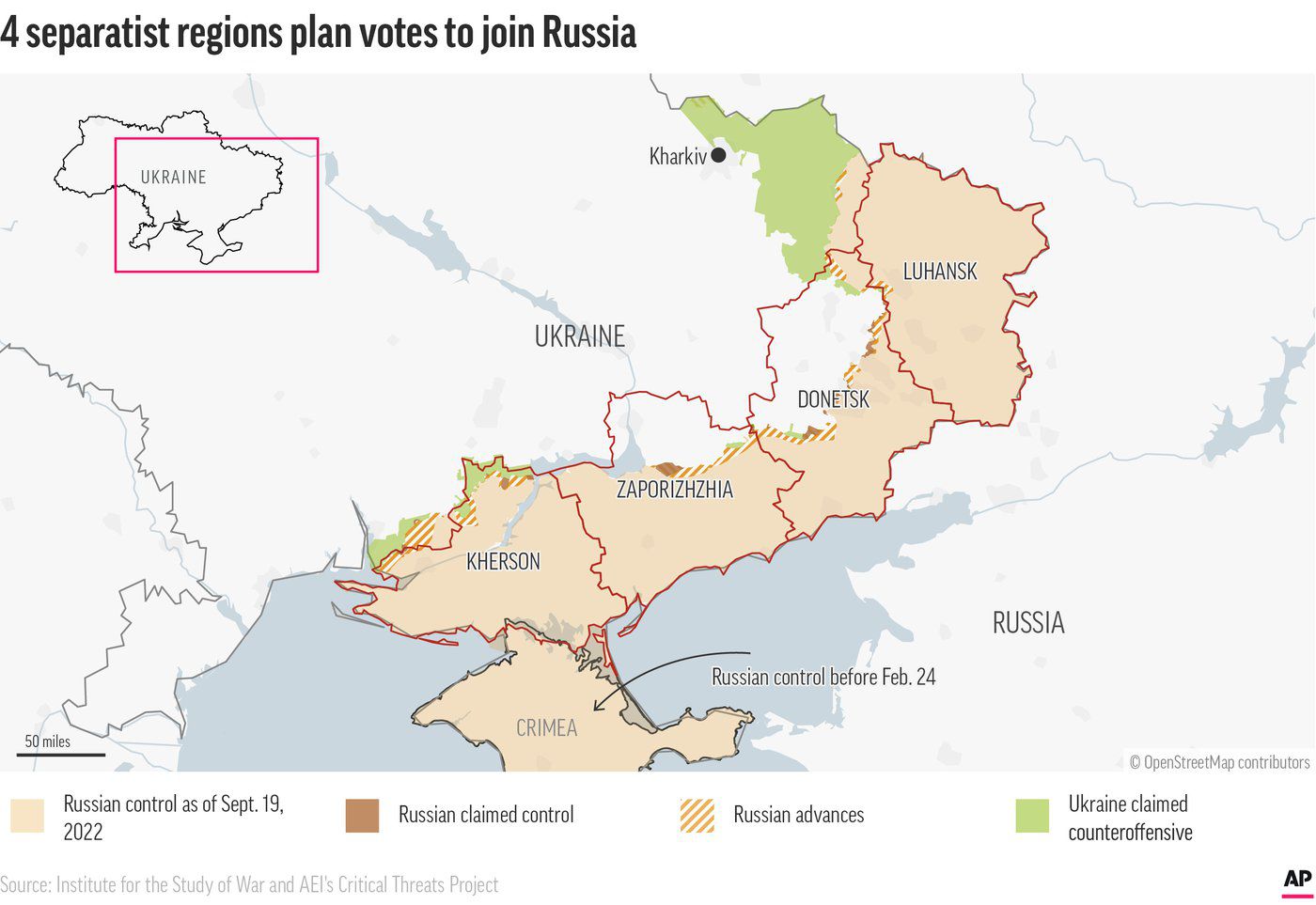 4 Ukrainian regions schedule votes this week to join Russia