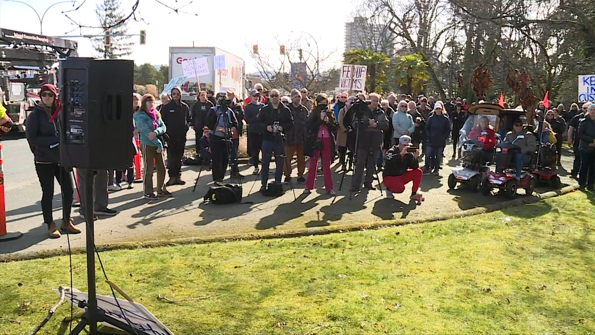People at Nanaimo rally call for safety following Sunday's shooting