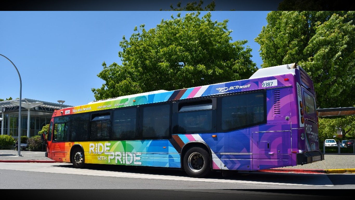 BC Transit launches Pride bus in Victoria ahead of parade