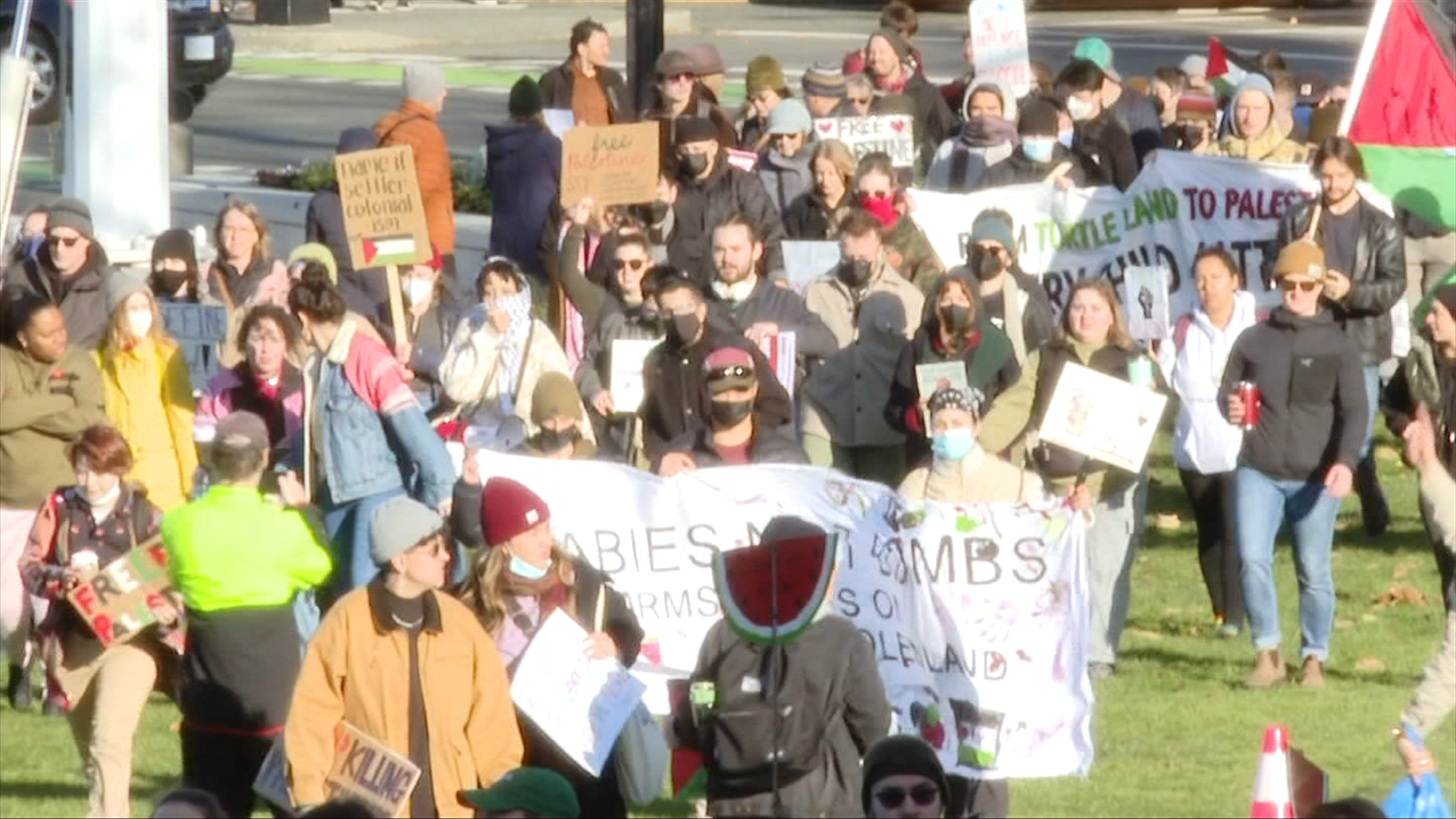 Pro-Palestine and Israel rallies held Sunday in Victoria