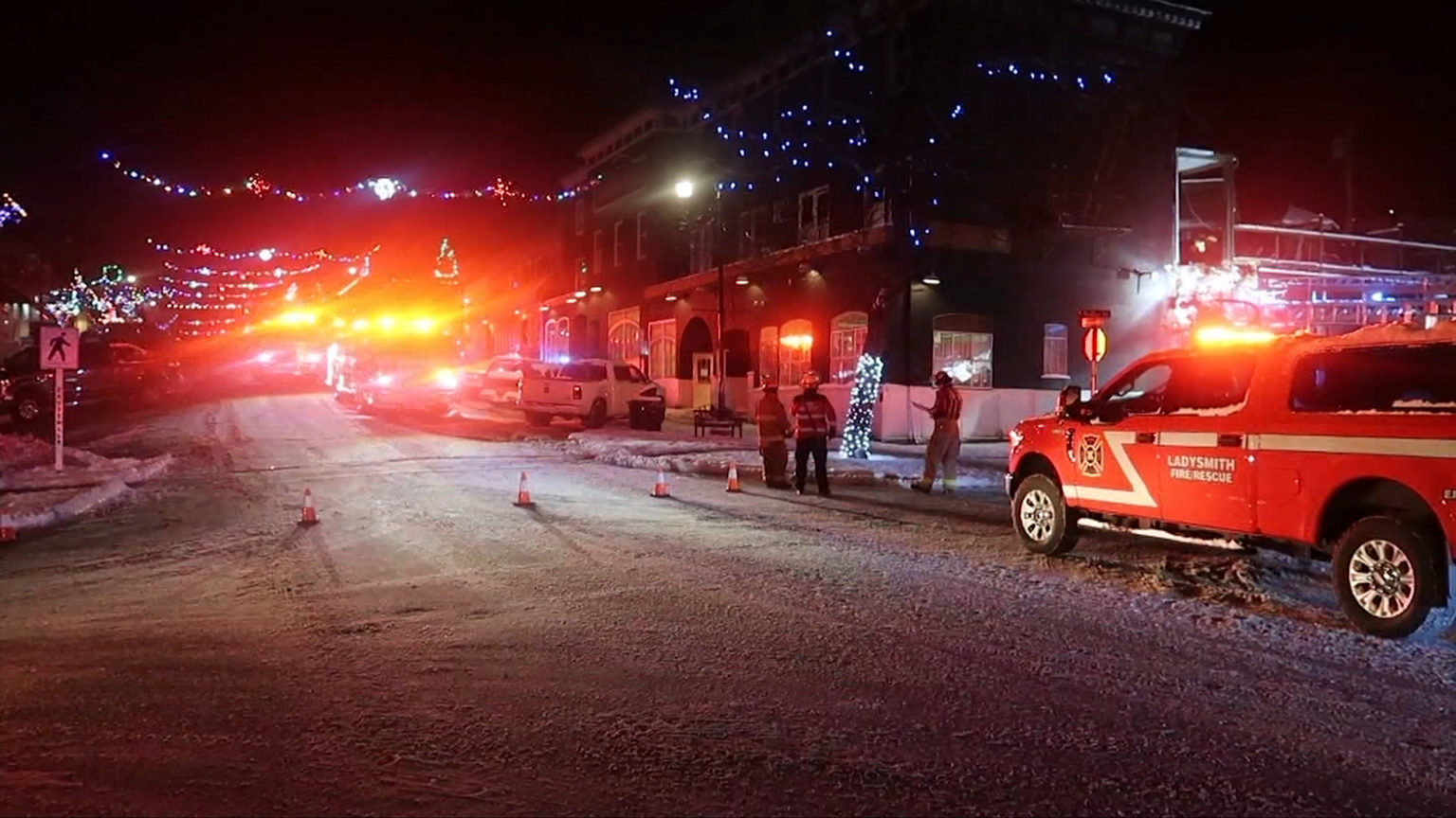 Firefighters douse flames at Ladysmith heritage building