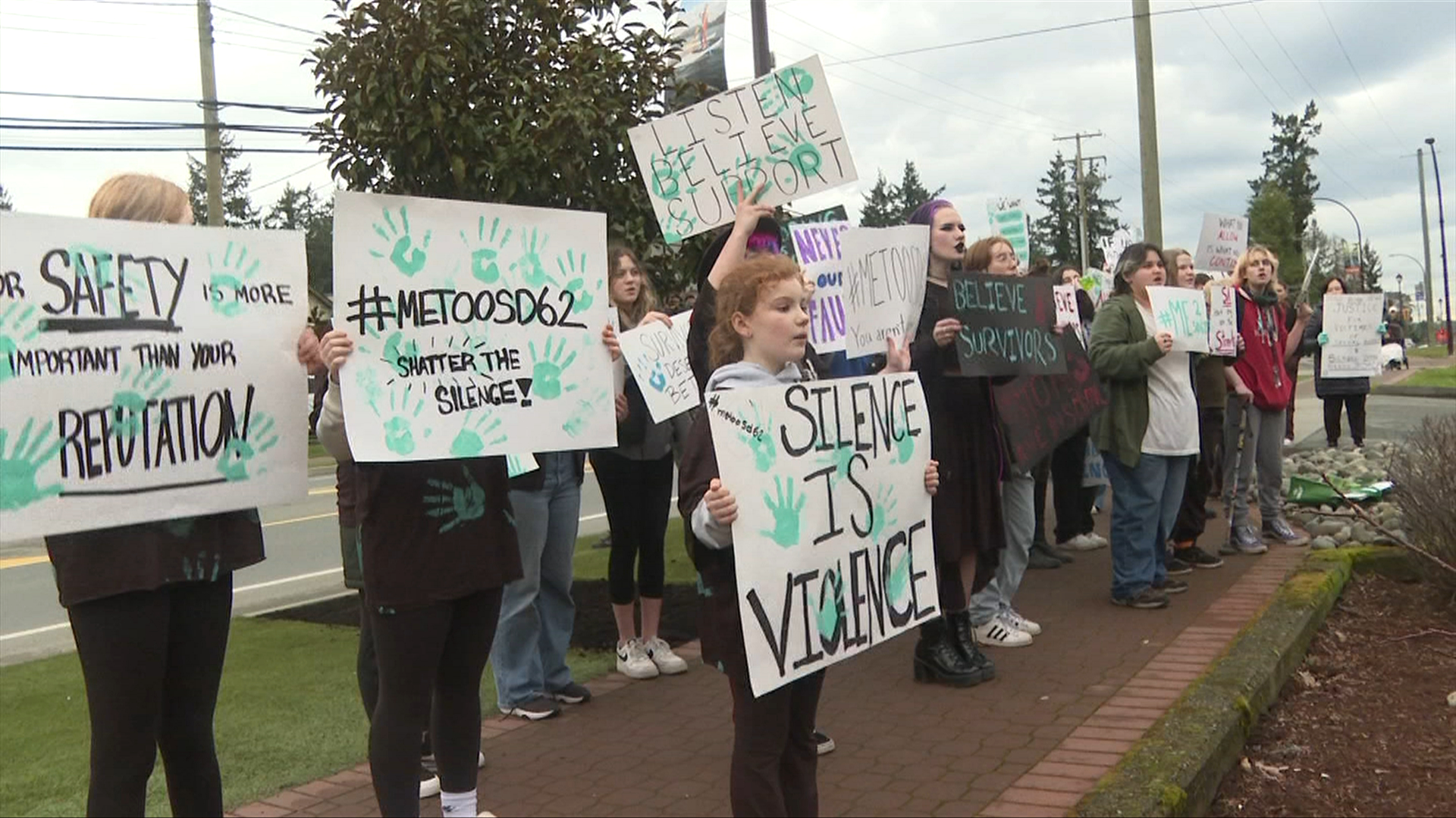 Dozens of SD62 students walk out of school, protesting how the district ...
